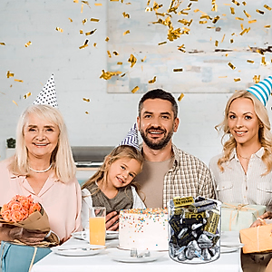 Tenare 90 Pcs 50th Birthday Candy Bar Wrappers Black and Gold Stickers Chocolate Decoration Label Mini Candy Label Stickers for Anniversary Birthday Party Supplies