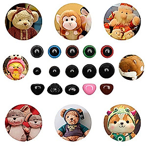 Maznyu 570PCS Premium Plastic Safety Eyes and Noses with Washers, Assorted Sizes for Craft Doll Eyes and Teddy Bear Nose, Plash Animal and Amigurumi, Crochet Toy and Stuffed Animals Craft Making