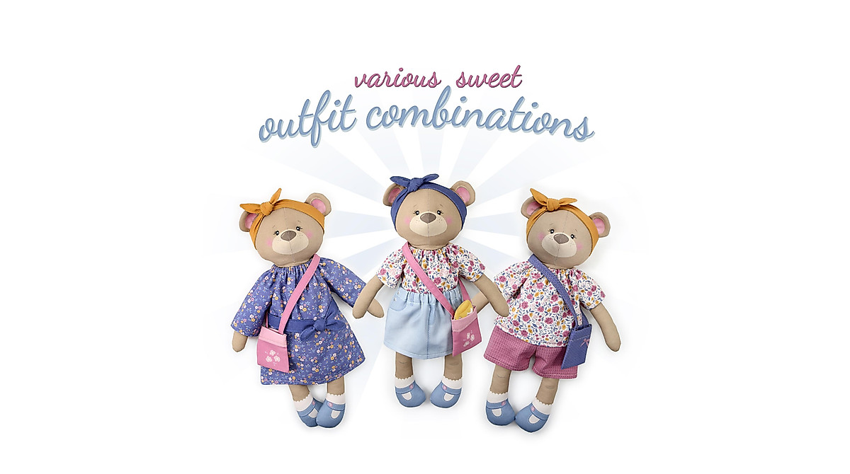 Sewing Panel Doll Kit: Betsy Bear & Clothes