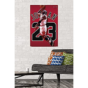 Trends International Michael Jordan - Jersey Wall Poster, 22.375" x 34", Unframed Version