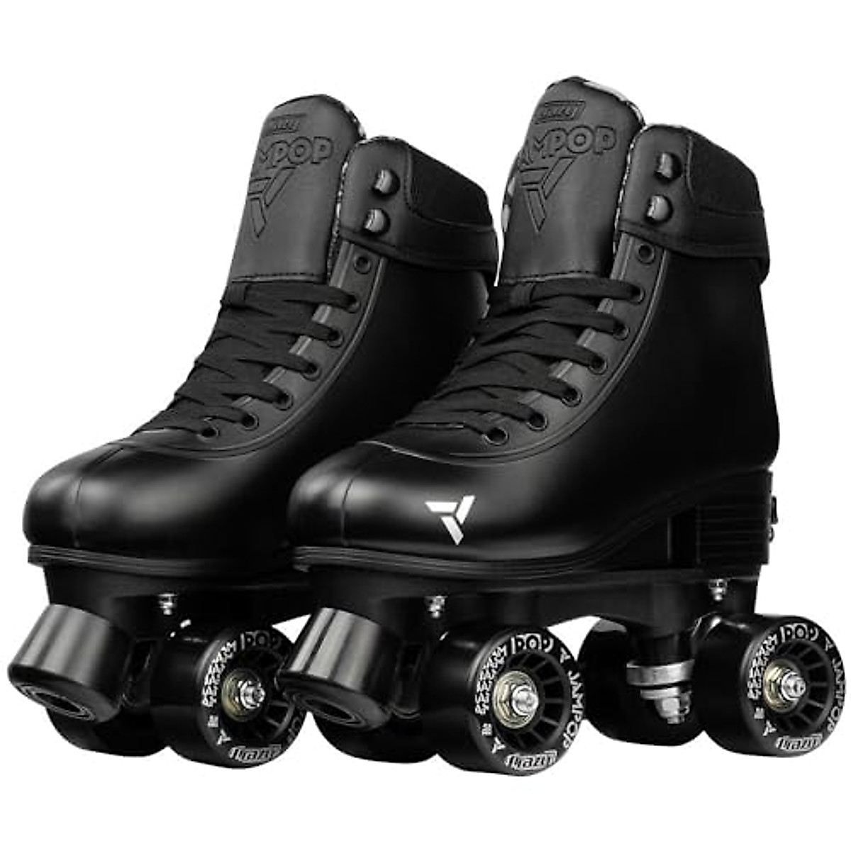 Crazy Skates Adjustable Roller Skates for Boys and Girls - Jam Pop Series - Size Adjustable to Fit 4 Sizes - Black (Size: Medium | 3-6)