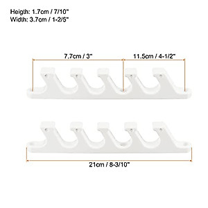 PATIKIL Chaise Adjustment Bracket, 4 Pack 5 Position Lawn Furniture Multi Position Back Support Adjuster for Outdoor Lounge Patio, White