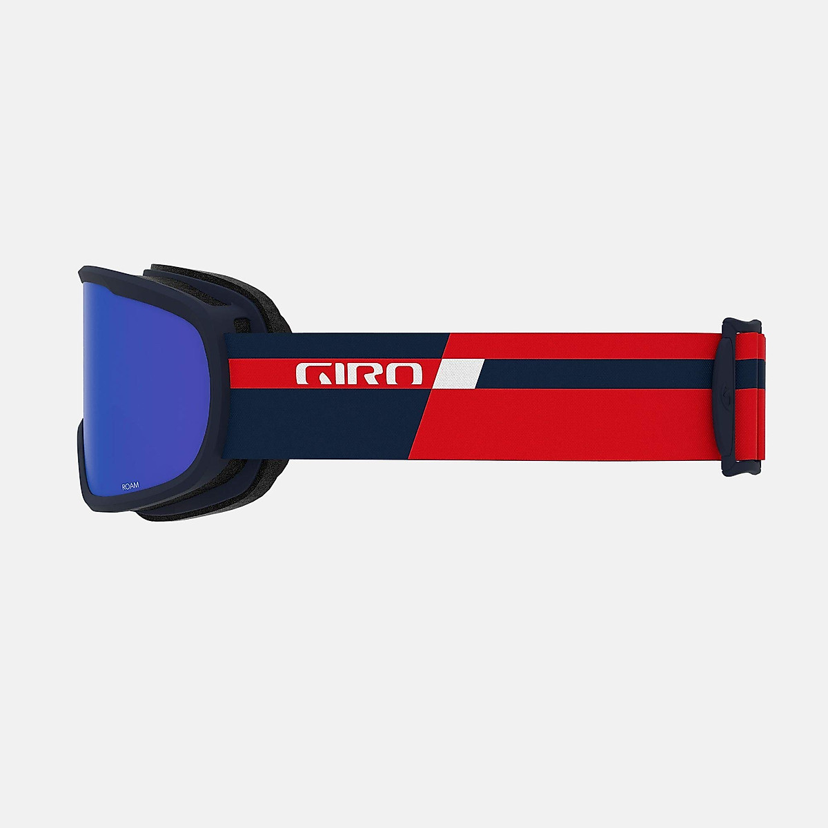 Giro Roam Ski Goggles - Snowboard Goggles for Men, Women & Youth - Red Midnight Podium Strap with Grey Cobalt/Yellow Lenses