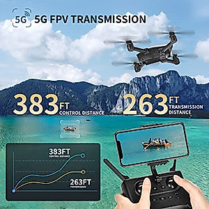 TENSSENX Drone with 1080P Camera, Foldable FPV Drone for Adults and Kids, TSRC A5 RC Quadcopter with 2 Batteries for 40 Mins flight, Voice and Gesture Control, Optical Flow Positioning, Gravity Sensor
