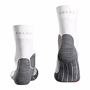 FALKE Women's RU4 Endurance Cool Running Socks, Mid Calf, Medium Cushion, Athletic Sock, Breathable Quick Dry, Nylon, White (White-Mix 2020), 8-9, 1 Pair