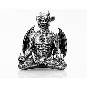 BOIHEGU Gargoyle Statue 5 inch for Halloween Gothic Decoration, Gargoyle Keep Away Negative Visitors, Miniature Monster Guardian Gargoyle Statue for Front Porch Garden Patio Yard Lawn Decorations