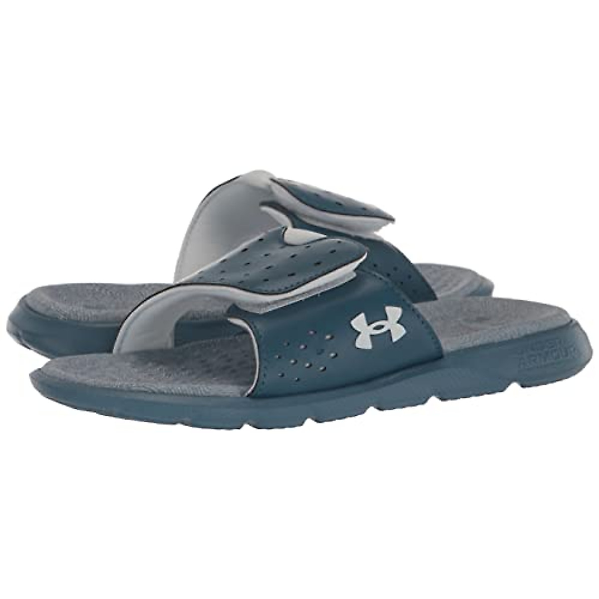 Under Armour Women's Ignite Pro Graphic Slide, (400) Static Blue/Static Blue/Gray Mist, 8, US