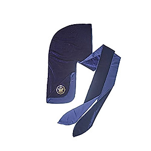 KISS RED Premium Bow Wow Power Wave Velvet Luxe Durag (Royal Blue)