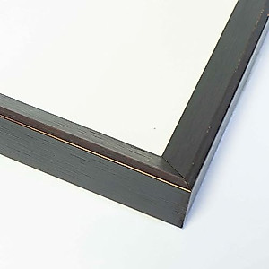 15x20 Frame Black & Bronze Solid Wood Picture Frame Width 0.75 Inches | Interior Frame Depth 0.75 Inches | Zoya Contemporary Photo Frame Complete with UV Acrylic, Foam Board Backing & Hanging Hardware