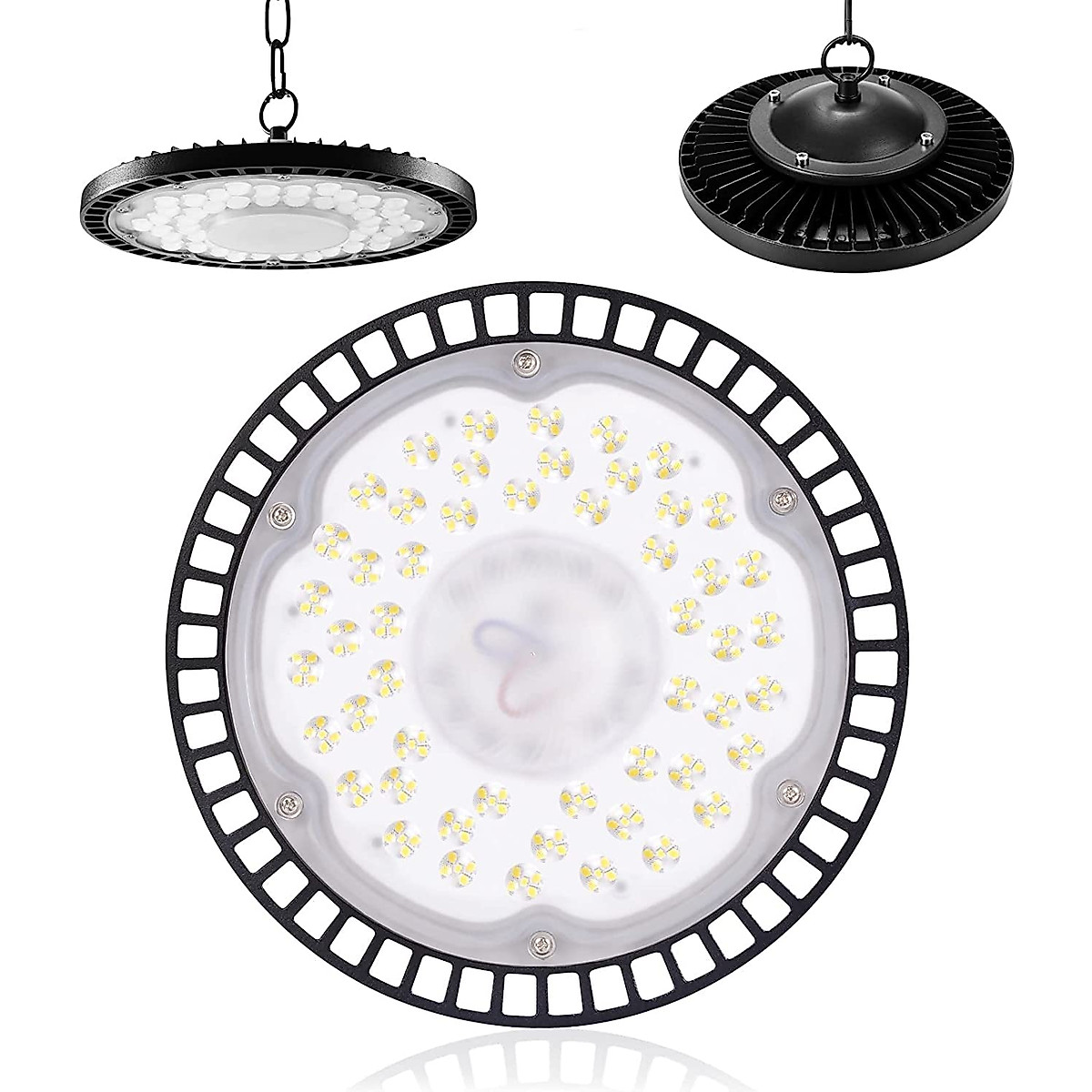 UTOMDORS UFO LED High Bay Light - 200W 16000lm Shop Light for Garage Lights Ceiling Led Super Bright 6500K,for Workshop, Warehouse, Factory, Work, Space, Commercial Lamp Lighting Fixture