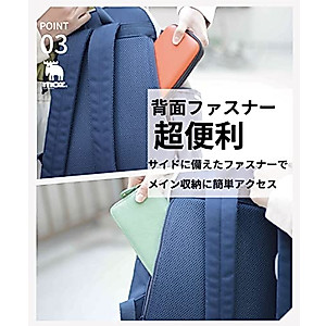 Moz ZZEI-05 Round Backpack, Backpack, Women's, Men's, Unisex, Large Capacity, Lightweight, Reflector, Black