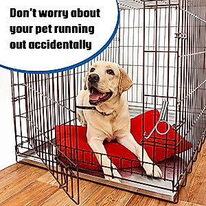 20 Pieces Spring Door Latch for Rabbit Cages Door Metal Finger Spring Latch Hook for Fixing Pet Wire Cage Rabbit Birds Bunny Rodents Guinea Pig Hamster Parrot Hedgehog Cage Door (2.87 x 0.9 Inch)