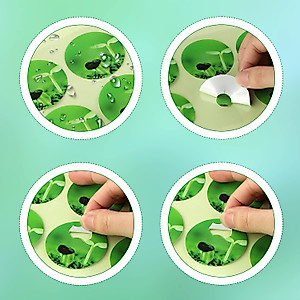 120pcs Plant Grow Stickers Compatible with AeroGarden Seed Pod, Grow Baskets Labels Hydroponic Plant Label for Seedlings Garden Pods for Labeling Plants and Recording Plant Growth (Round, Flower)