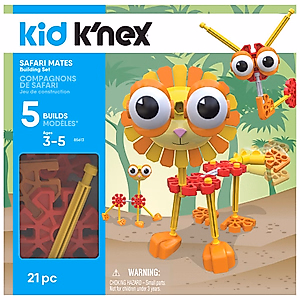 K'NEX Kid Safari Mates Building Set - 21 Pieces - Ages 3+ - Preschool Educational Toy
