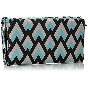 JuJuBe Be Rich Tri-Fold Wallet with Snap Enclosure, Onyx Collection - Black Diamond