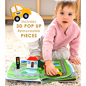 Curious Columbus Quiet Book. Away We Go Activity Busy Book. Montessori Toy for Toddlers. Educational Toy for Toddlers, Preschool and Early Learning. Toddler Airplane Travel Essentials Travel Toys