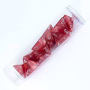 Paladin Roleplaying Red D4 Dice - 10D4 'Healing Potion' Set