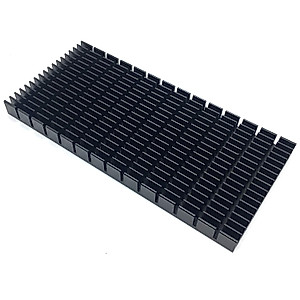 Aluminum Heat Sink Heatsink Module Cooler Fin Heat Radiator Board Cooling for Amplifier Transistor Semiconductor Devices Black Tone 150mm (L) x 70mm (W) x10mm (H)