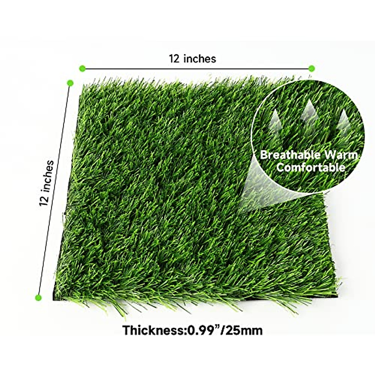 Vivnoon Chicken Nesting Box Pads, 9 Pack 12"x12" Artificial Grass Rug Synthetic Turf Mat for Chicken Coop Laying Box Grass Pads Pet Lawn Pads…