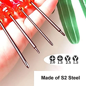 SKZIRI 5in1 Triwing Screwdriver Set Y1.5 2.5 3.0 3 point Screwdriver and Phillips PH00 PH000 Screwdriver Repair Tool Kit for Switch Lite Joycon Wii DS Lite DSi 3D S GBA SP NDS