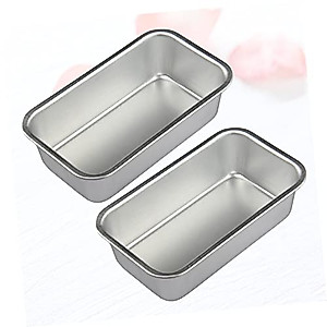 UPKOCH 2pcs Banana Suit Non Stick Baking Sheet Mini Loaf Pans with Lids Loaf Baking Tray Baking Pan French Bread Household Baking Plate Kitchen Supplies Cake Baking Tray Non Stick Pan Set
