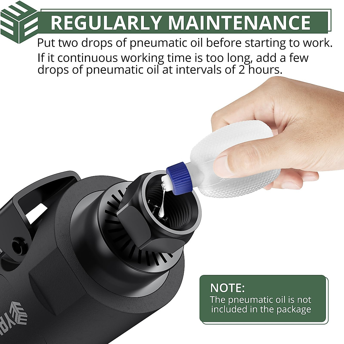 EYPINS Air Straight Die Grinder,1/4" Pneumatic Angle Die Grinder,25000 RPM,Heavy Duty Compressed Sander Polisher for Contour Grinding, Cutting, Polishing, Weld Repair,Deburring