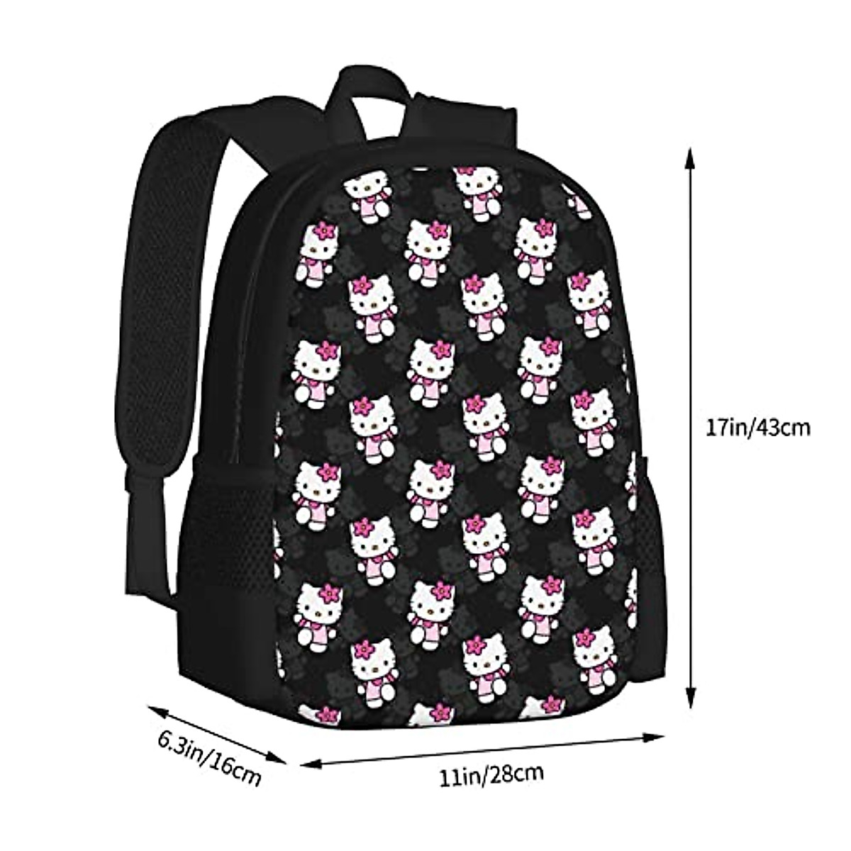 Hipeya Pink Backpack For Teens Girls, Cute Anime Backpack Large Capacity Daypack Casual Travel Bag For Youth With Storage Bag