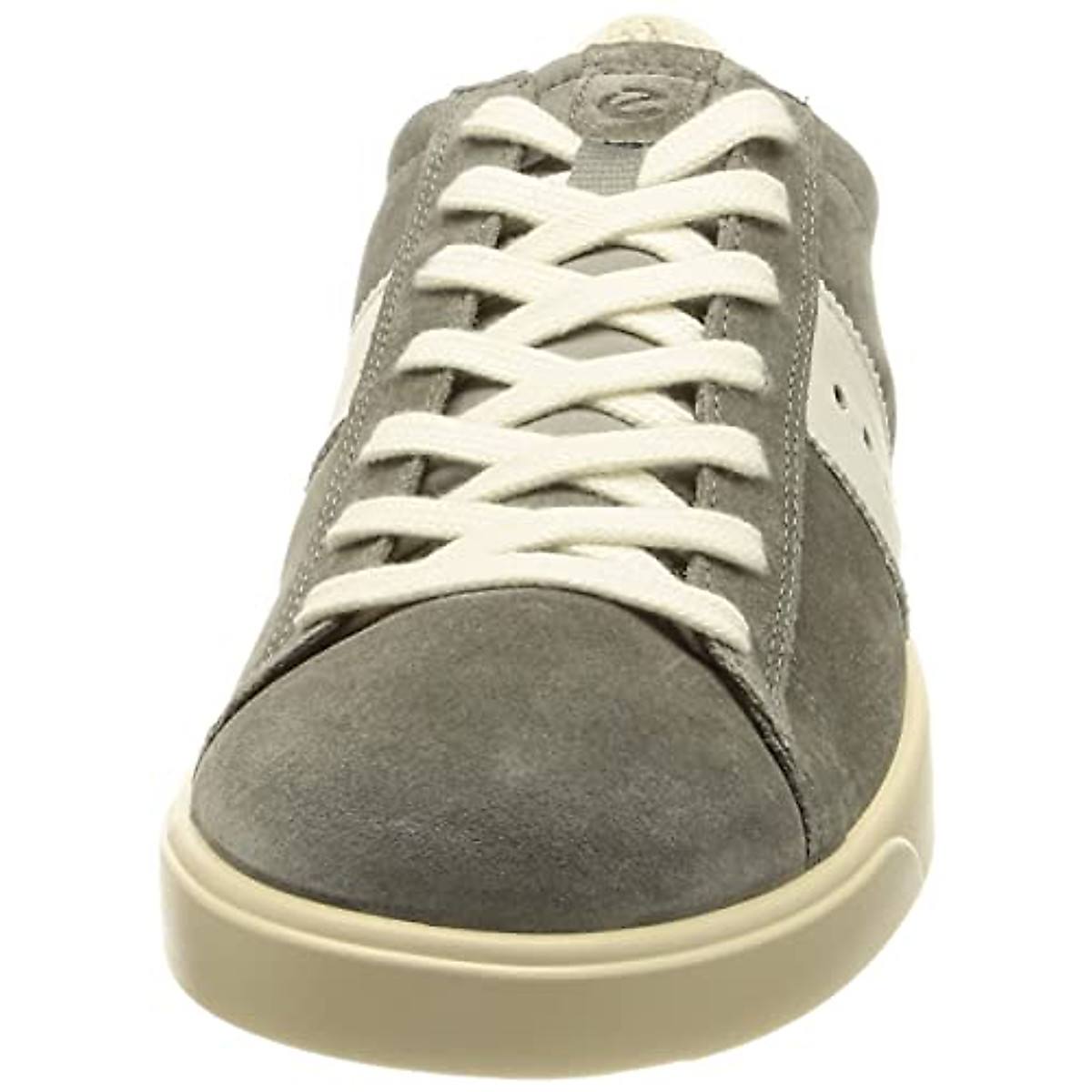 ECCO Women's Street Lite Retro Sneaker, Steel/White Suede, 8-8.5