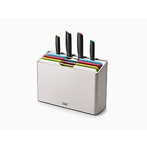 Joseph Joseph Folio Plus, 8-Piece Colour Coded Knife & Chopping Board Set - Multicolour