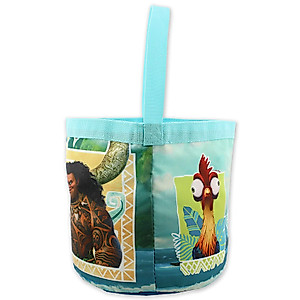 Disney Moana Maui Girls Collapsible Nylon Gift Basket Bucket Tote Bag (One Size, Blue)