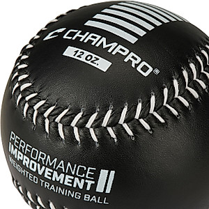 Champro Training Softball, Package (Black, 12-Inch/12-Ounce)
