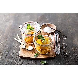 Luigi Bormioli Lock Eat Canning, Preserving & Serving Food Jar, 4.25 oz