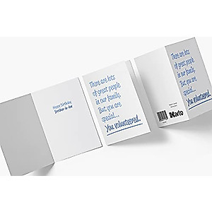 Sweet and Funny Birthday Card For Brother In Law, Single Large 5.5 x 8.5 Greeting Card - Brother In Law Birthday Card, Birthday Cards For Brother In Law - Karto - Volunteered Brother