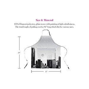 FBTS Basic Pack of 3 Adjustable Aprons for Women and Men, Water Resistant Aprons with 2 Pockets for Kitchen Cooking Baking Housework BBQ Drawing