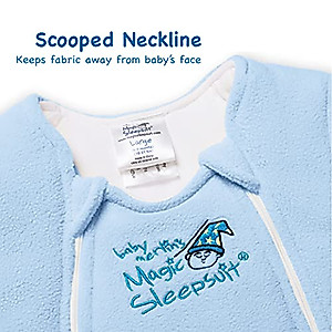 Baby Merlin's Magic Sleepsuit - Microfleece Baby Transition Swaddle - Baby Sleep Suit - Blue - 3-6 Months