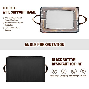 KEEPREAL Lightning Tornado Storage Baskets,Decorative Collapsible Rectangular Waterproof Fabric Storage Bin for Home#455