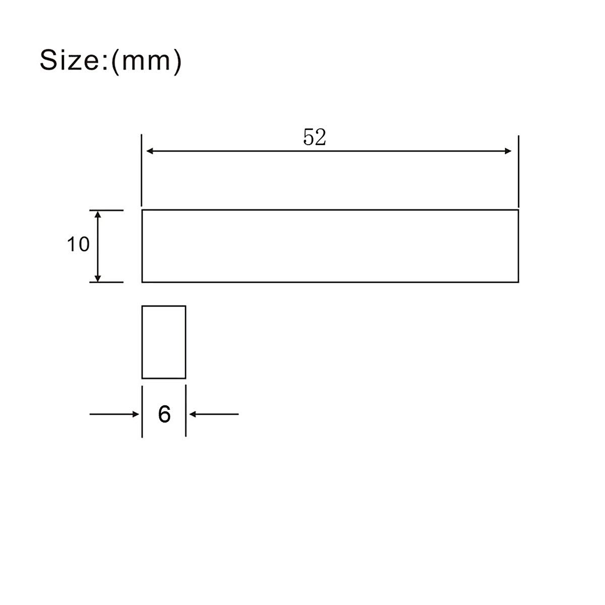 6Pcs Bone Guitar Nuts Blank For Electric Bass Acoustic Classical Guitar Mandolin Banjo Ukulele Nut Blank,52x6x10mm,MusicOne