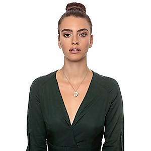 120 Languages I Love You Necklace Anniversary Birthday Gift Pendant for Women Pure Gold Inscribed in Miniature Text on Elegant Crystal Cubic Zirconia Gemstone, 18" 925 Sterling Silver Chain