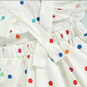 Infant Baby Girl Summer Rainbow The Very Hungry Caterpillar Romper Dress Ruffle Sleeve Bodysuit Sunsuit Outfit Birthday (18-24 months)