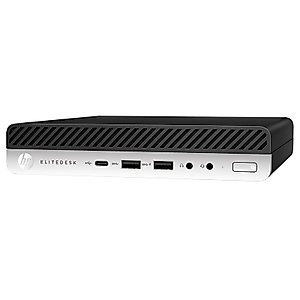 HP EliteDesk 705 G4 Mini Desktop Computer, AMD Quad-Core Ryzen 5 Pro 2400GE 3.2GHz, 8GB RAM, 256GB SSD, Windows 10 Pro (Renewed)
