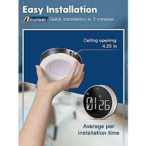 BBOUNDER 12 Pack 4 Inch LED Can Lights Retrofit Recessed Downlight, Baffle Trim, Dimmable, 8.5W=60W, 4000K Cool White, 650 LM, Damp Rated -No Flicker