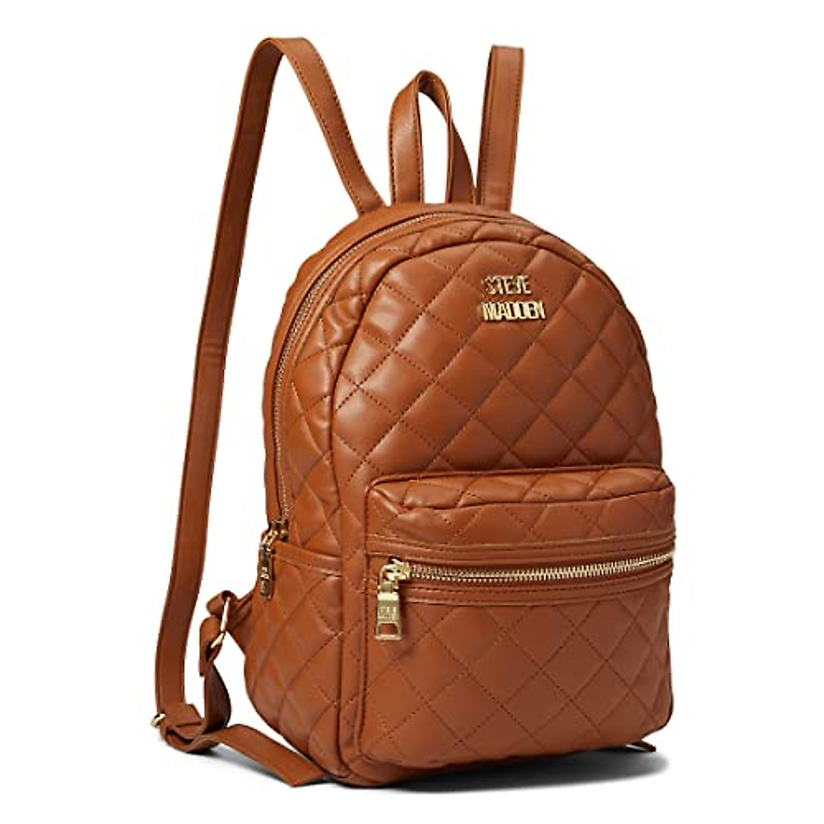 Steve Madden Mia Quilted Backpack Cognac One Size