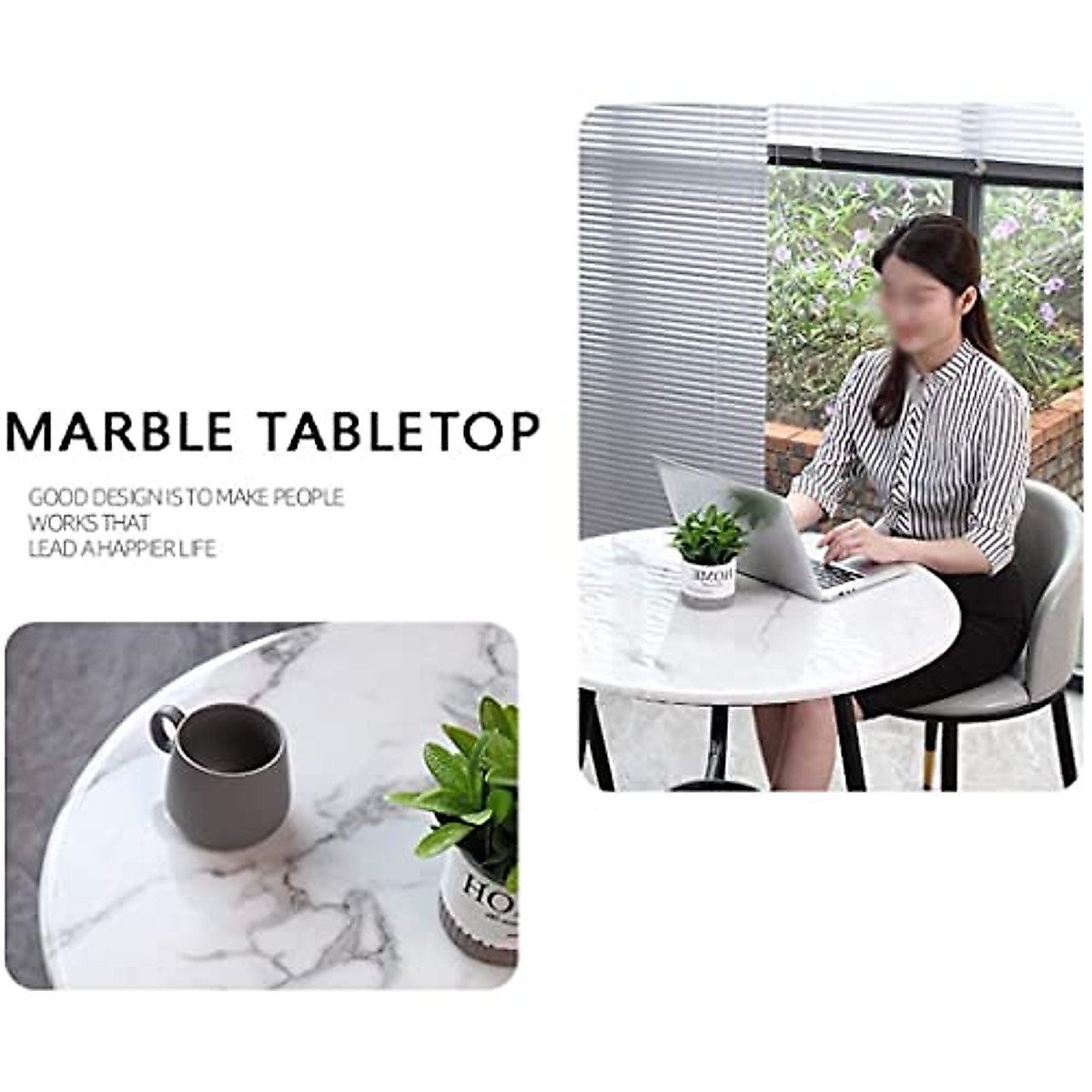 Kitchen Table Set, Conference Reception Room Coffee Table with Chair, Tables and Chairs for Tea Shop Bakery Dessert Shop Study Room Office Shopping Mall Conference Room Hall Barber Shop (Color : Gray)