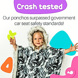 Birdy Boutique Car Seat Poncho for Kids – Safe to Use Over Seat Belts – Reversible Warm and Cozy Blanket – Easy on Easy Off and Doesn’t Impact Car Seat Performance – Floral Flur – One Size