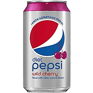 Pepsi Diet Wild Cherry Soda, 12 Ounce (12 Cans)
