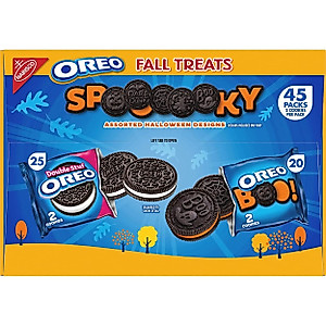 Oreo Fall Treats Cookies 45 Pack 1.02 Oz Net Wt 45.9 Oz