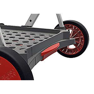 CLAX® Multi Use Functional Collapsible Carts | Mobile Folding Trolley | Storage Cart Wagon | Shopping Cart with 2 Storage Crates (Red)