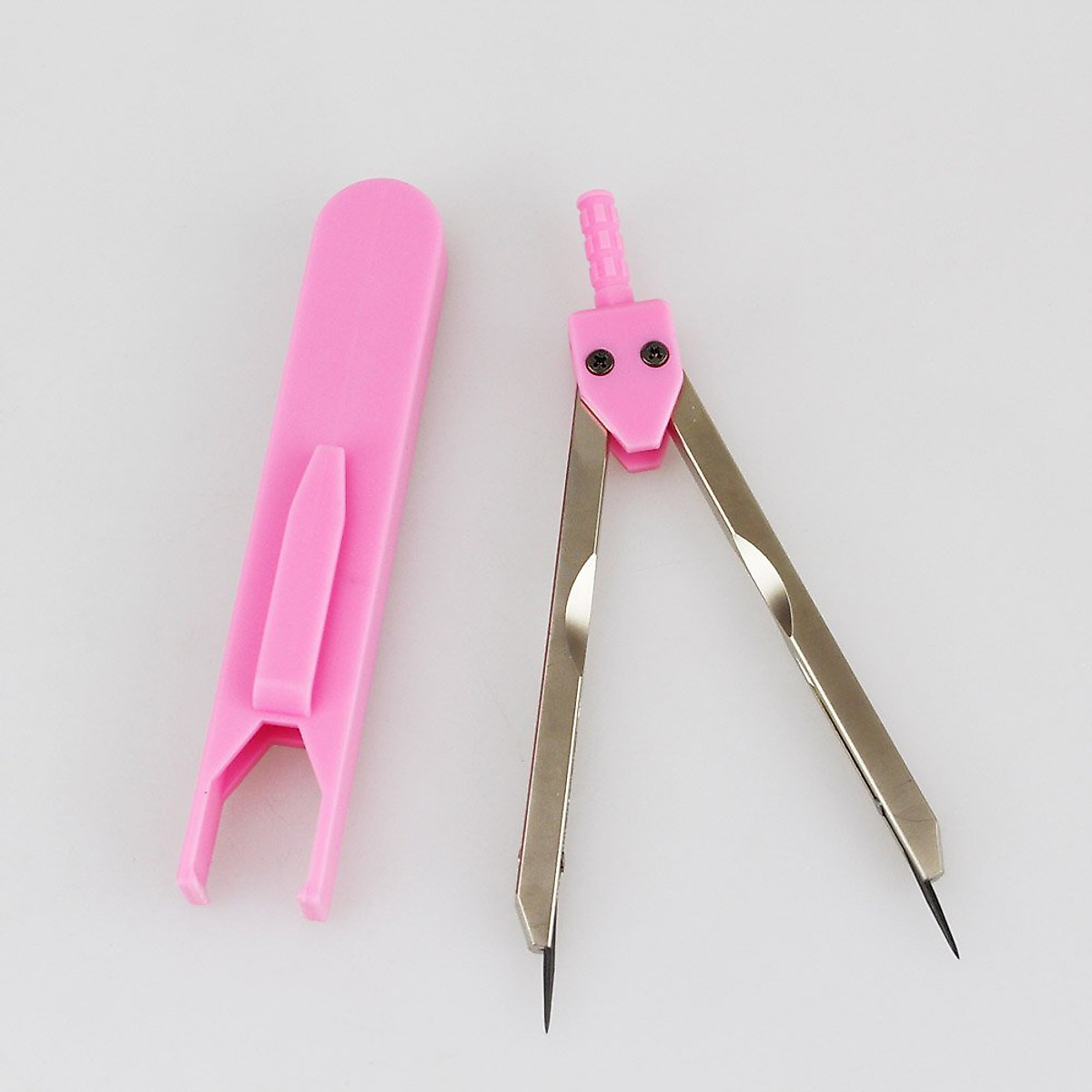 Airgoesin EKG ECG Calipers Nursing or Doctor Caliper Divider for Measuring Drafting Electrocardiographs with Ruler (Pink)