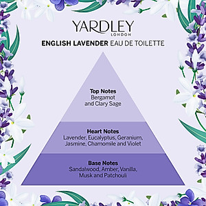 Yardley Of London English Lavender Eau de Toilette Spray for Women, 1.7 Ounce