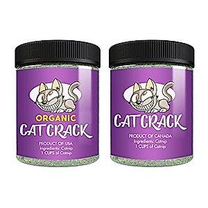 Cat Crack Catnip 1 Cup Bundled with Organic Catnip 1 Cup, Premium Blend Safe for Cats, Infused with Maximum Potency Your Kitty is Sure to Go Crazy